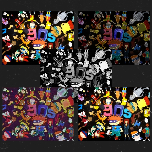 Art | Poster 9s Cartoons Colorful Poster Print 90s Style Print 5 ...